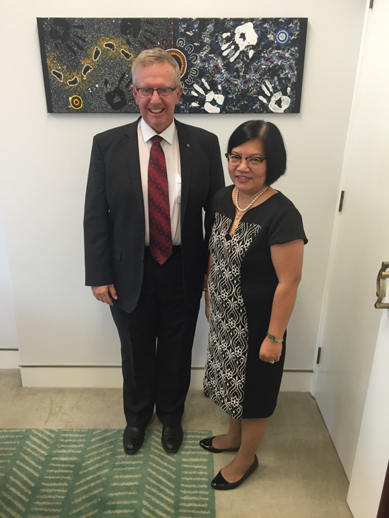 Philippine Ambassador Ma. Hellen B. De La Vega and Minister Mark ...